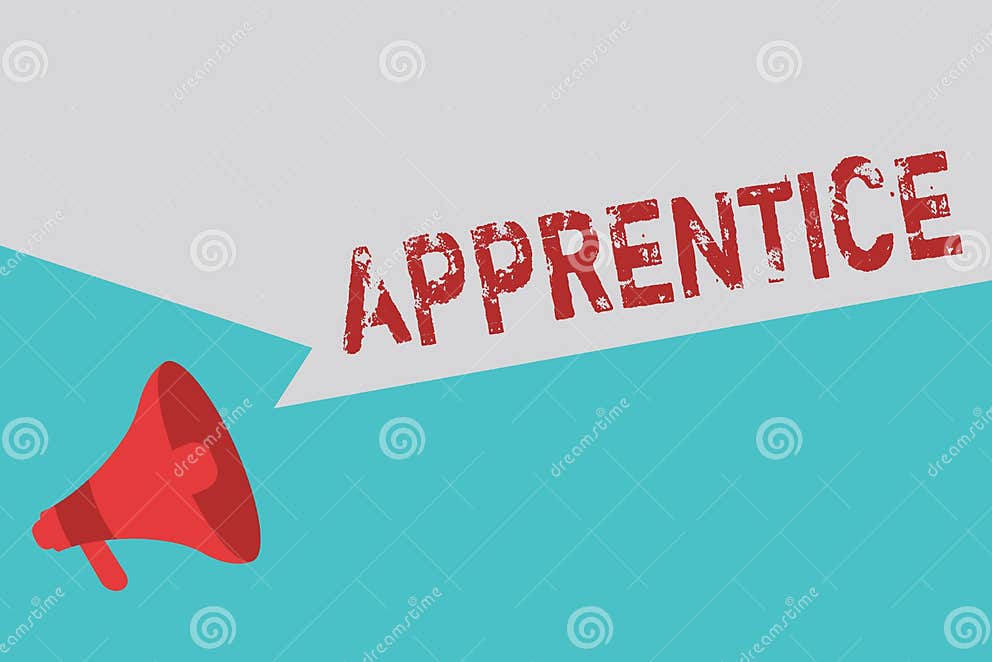 Word Writing Text Apprentice. Business Concept for Person Learning ...