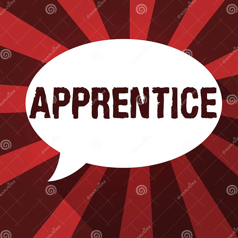 Word Writing Text Apprentice. Business Concept for Person Learning ...