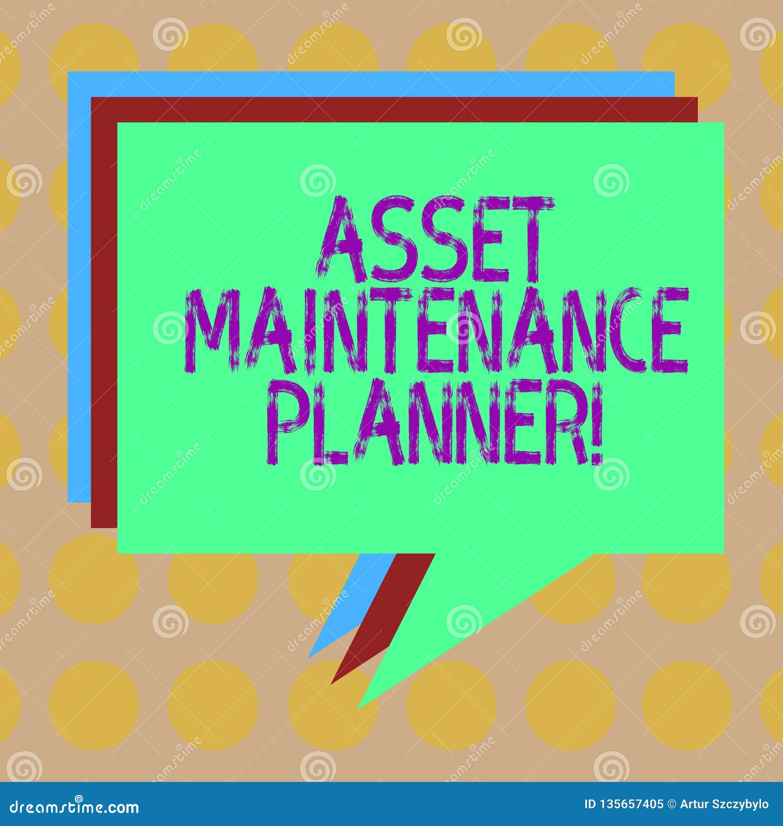 Word Writing Text Asset Maintenance Planner. Business Concept For ...