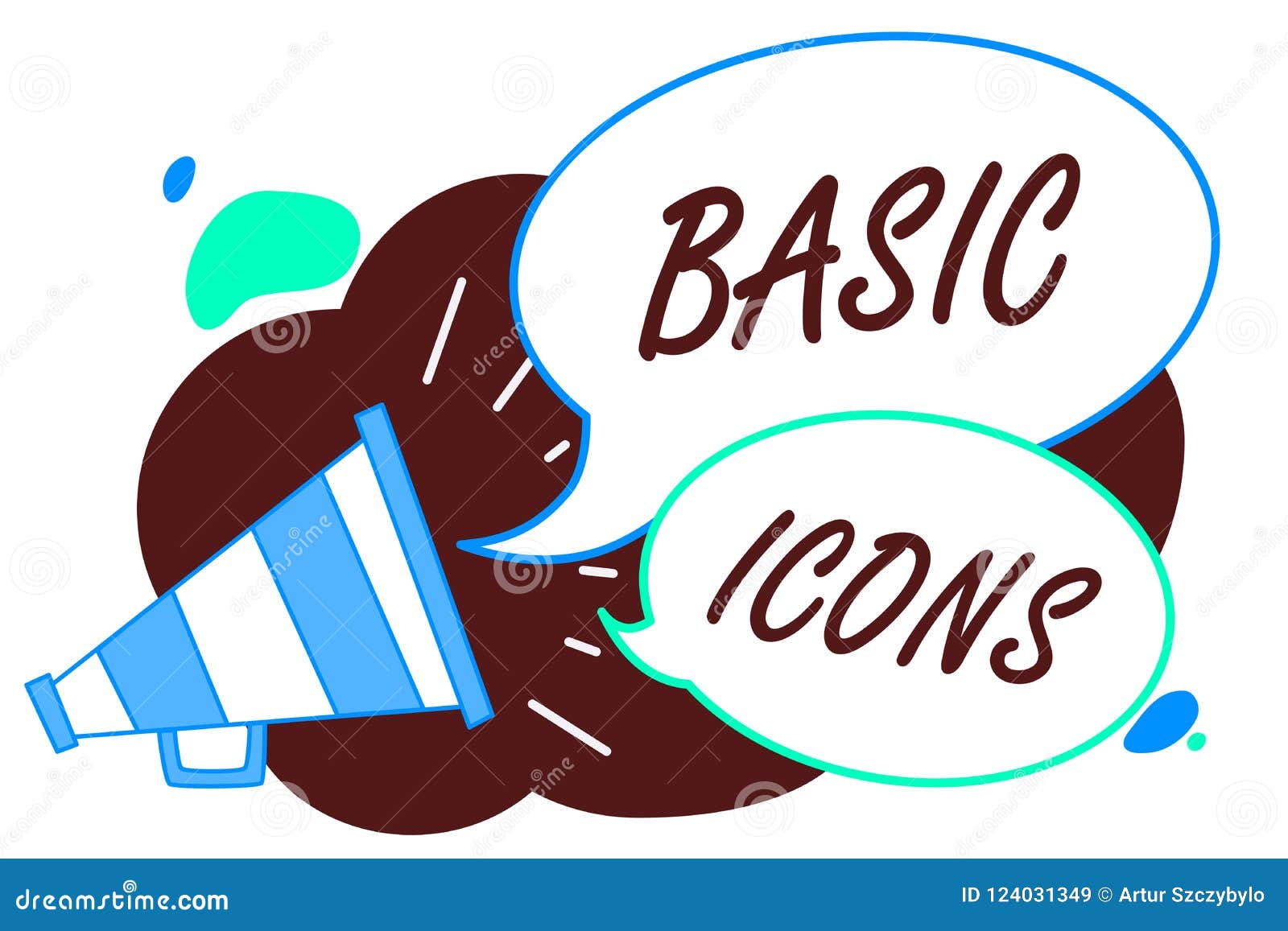 Word Writing Text Basic Icons. Business Concept For Pictogram Or ...
