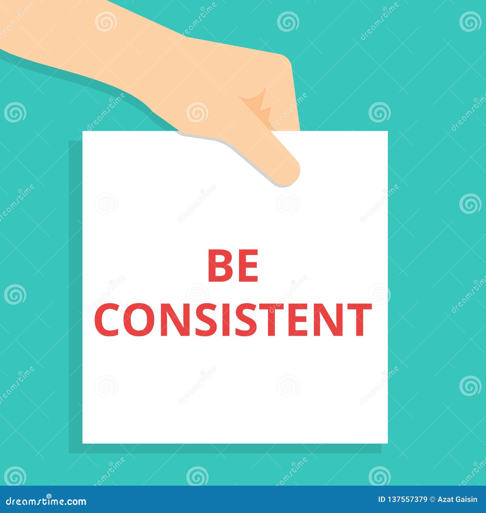 Word Writing Text Be Consistent Stock Illustration - Illustration of ...