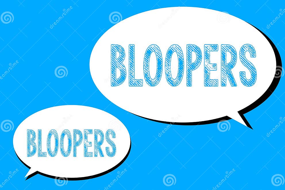 Word Writing Text Bloopers. Business Concept for Embarrassing Errors ...