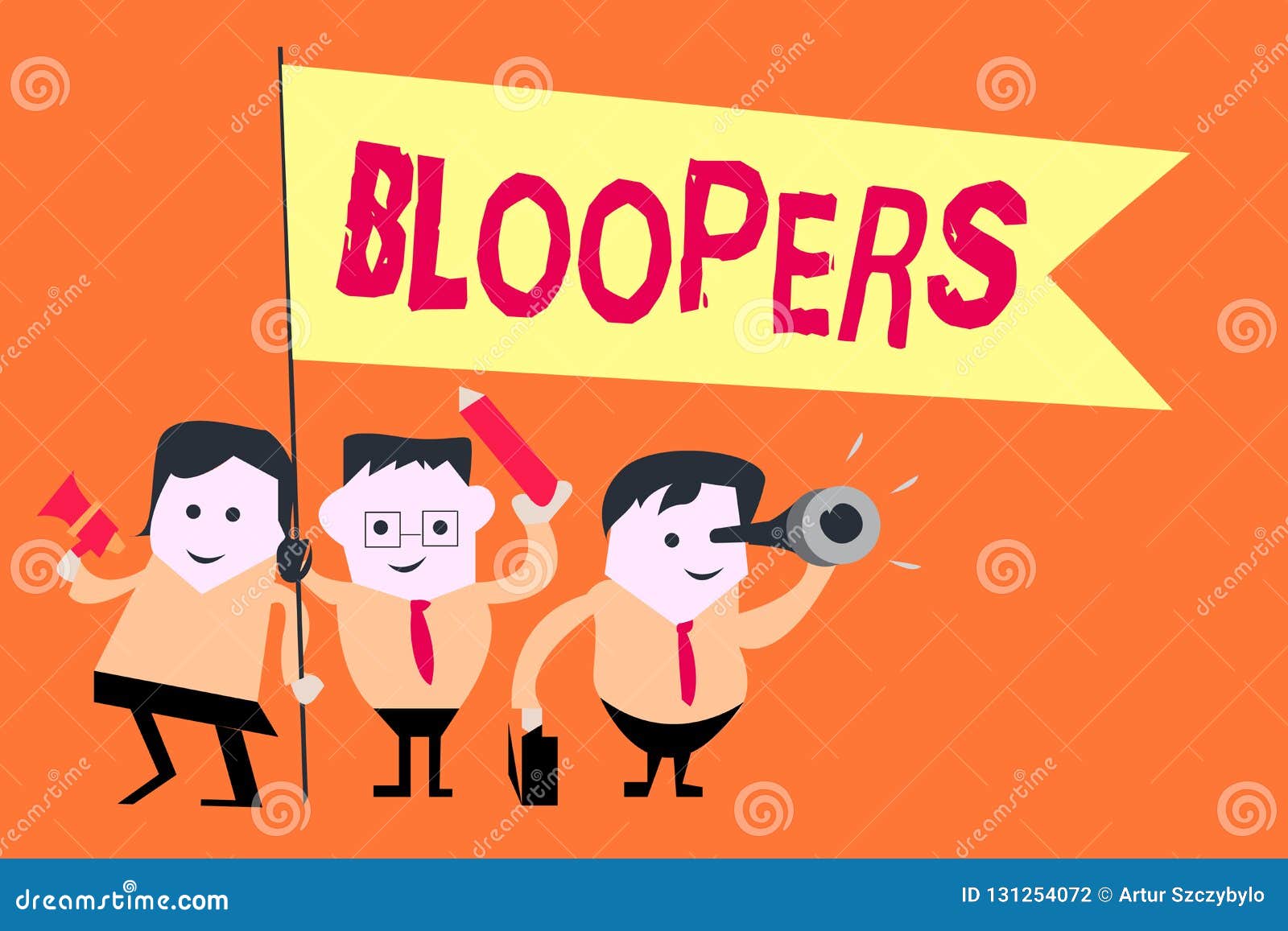 Word Writing Text Bloopers. Business Concept for Embarrassing Errors ...