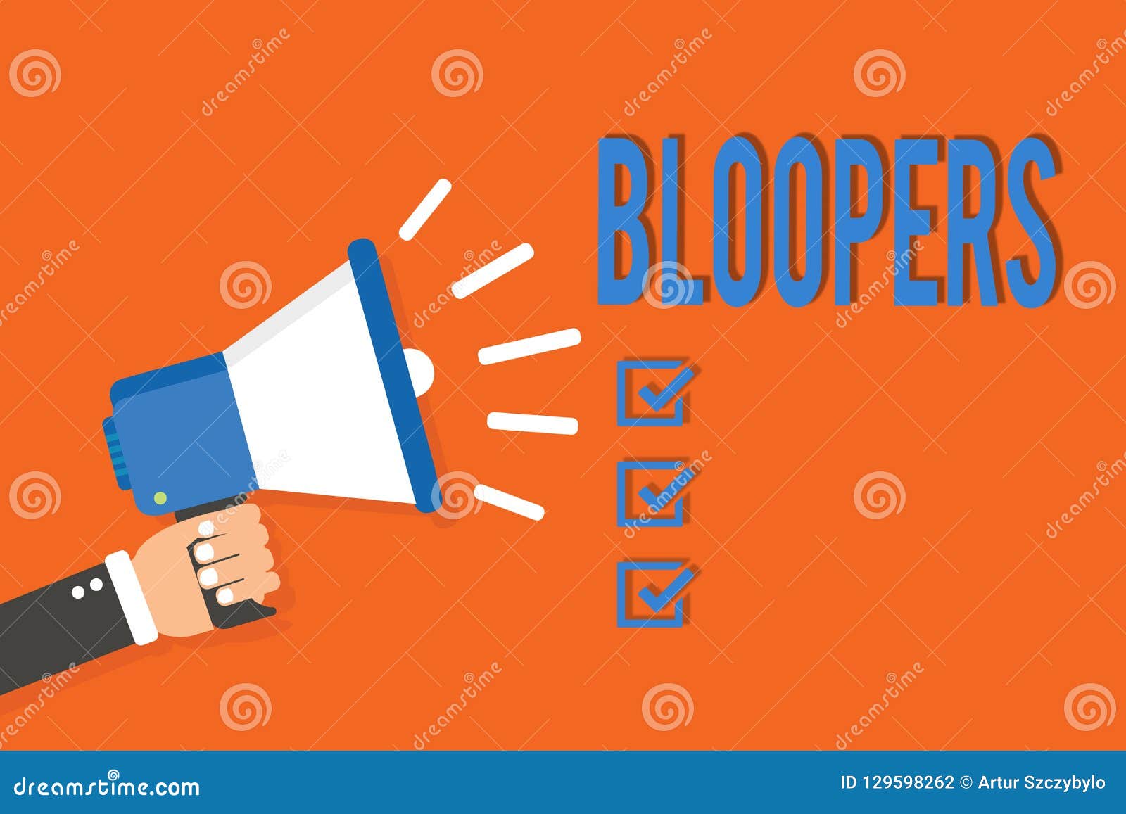 Word Writing Text Bloopers. Business Concept for Embarrassing Errors ...