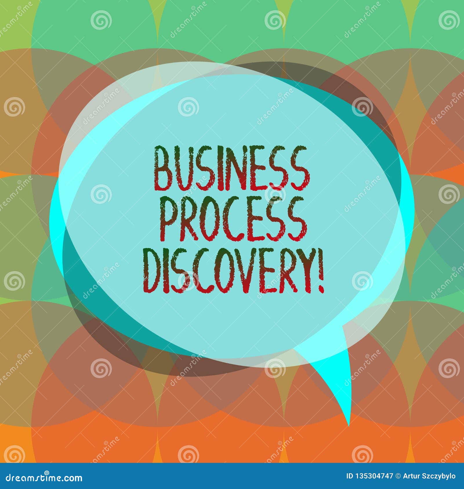 Word Writing Text Business Process Discovery. Business Concept for Collection of Techniques and ...