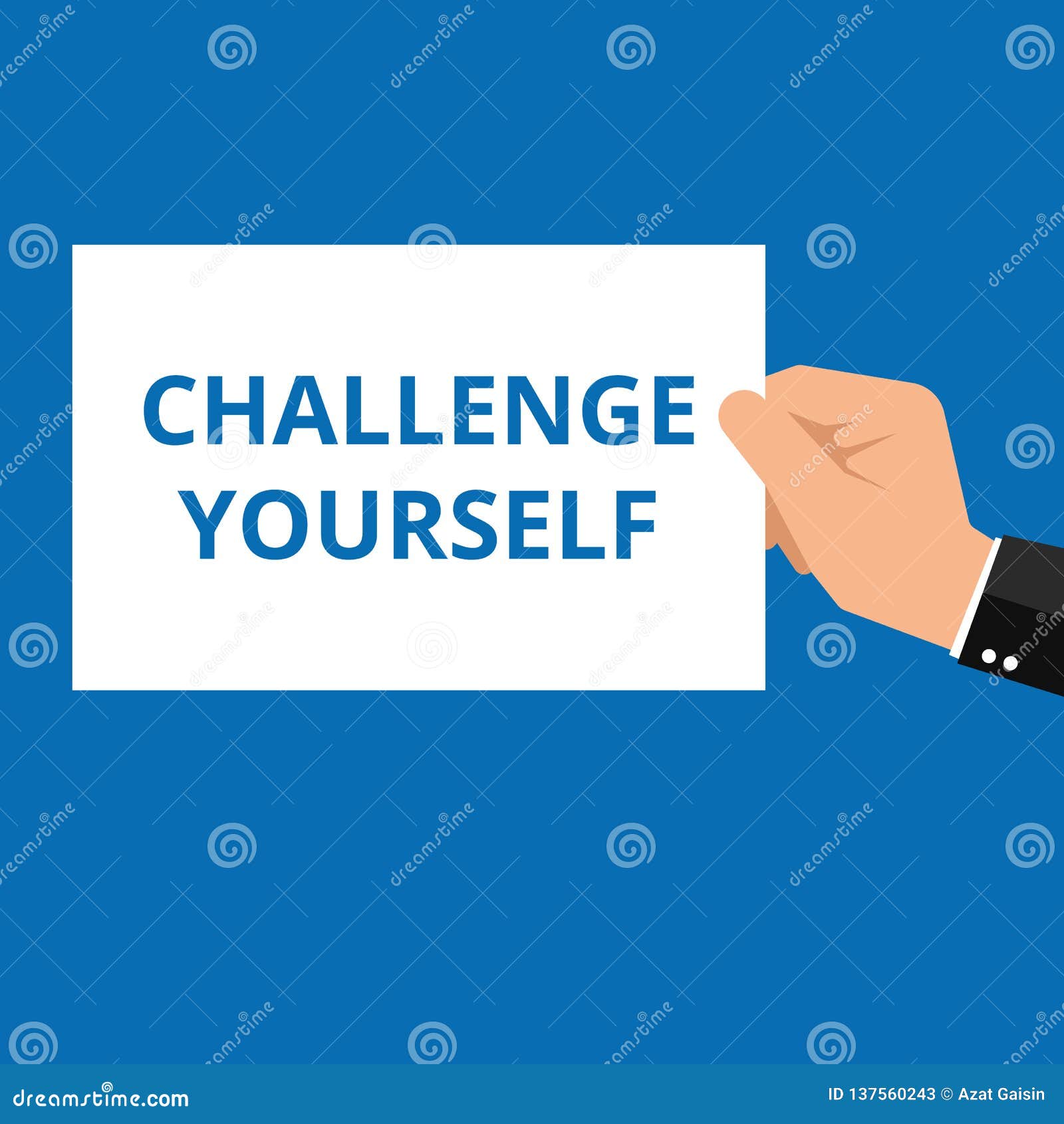 Word Writing Text Challenge Yourself Stock Illustration - Illustration ...