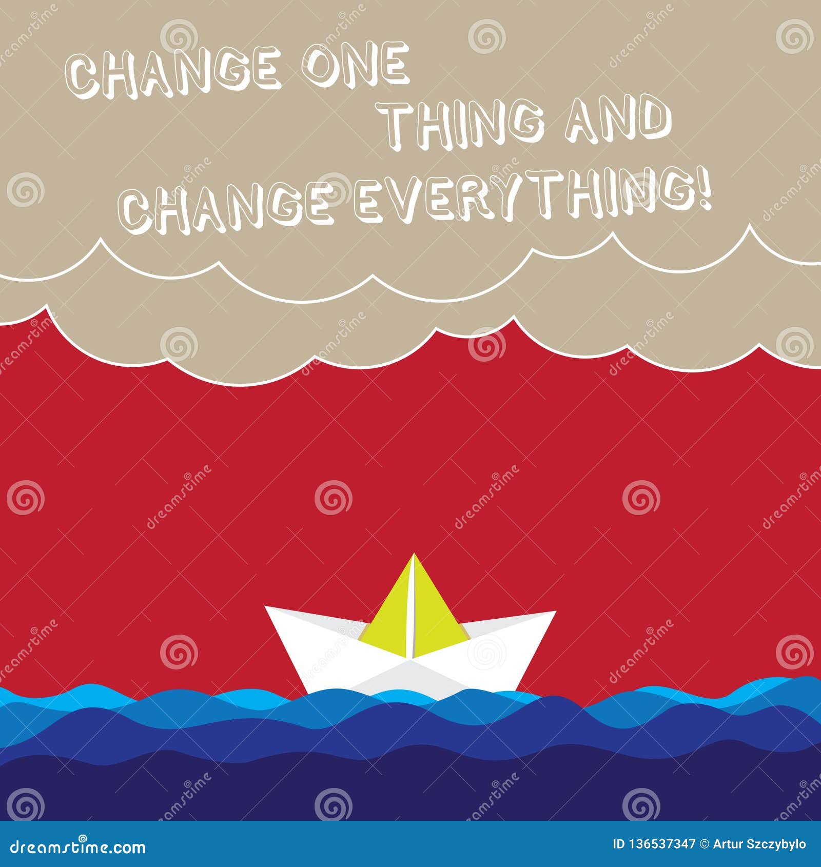 Word Writing Text Change One Thing and Change Everything. Business ...