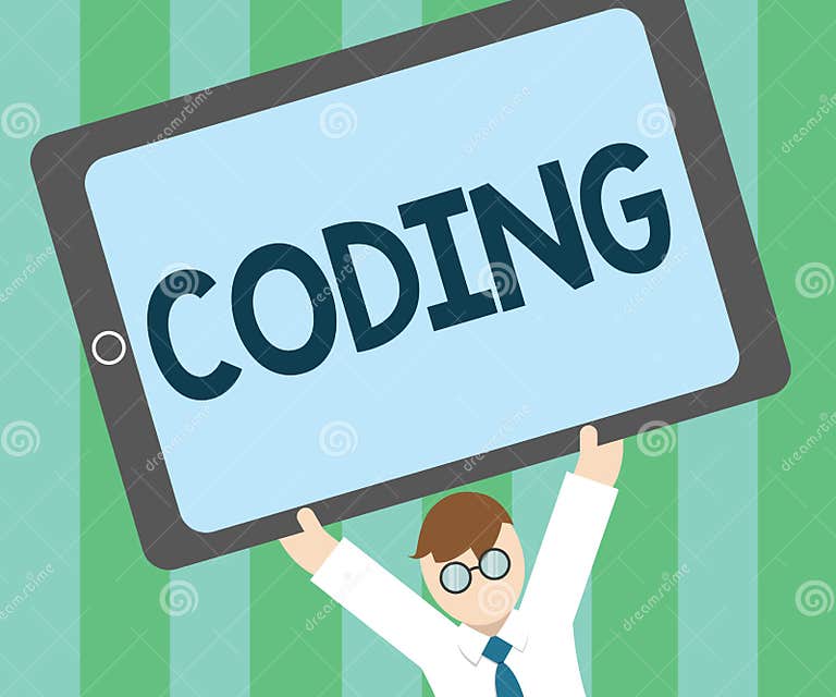 Word Writing Text Coding Business Concept For Assigning Code To
