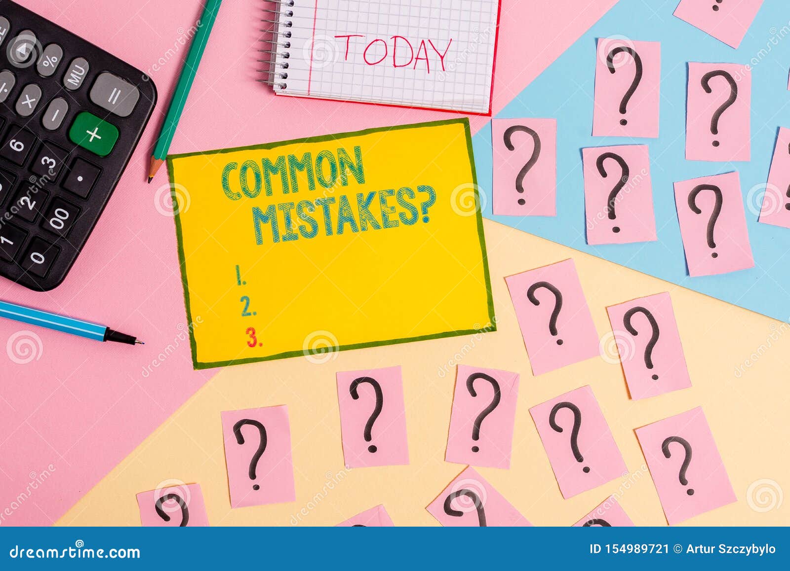 Word Writing Text Common Mistakes Question. Business Concept for Repeat ...