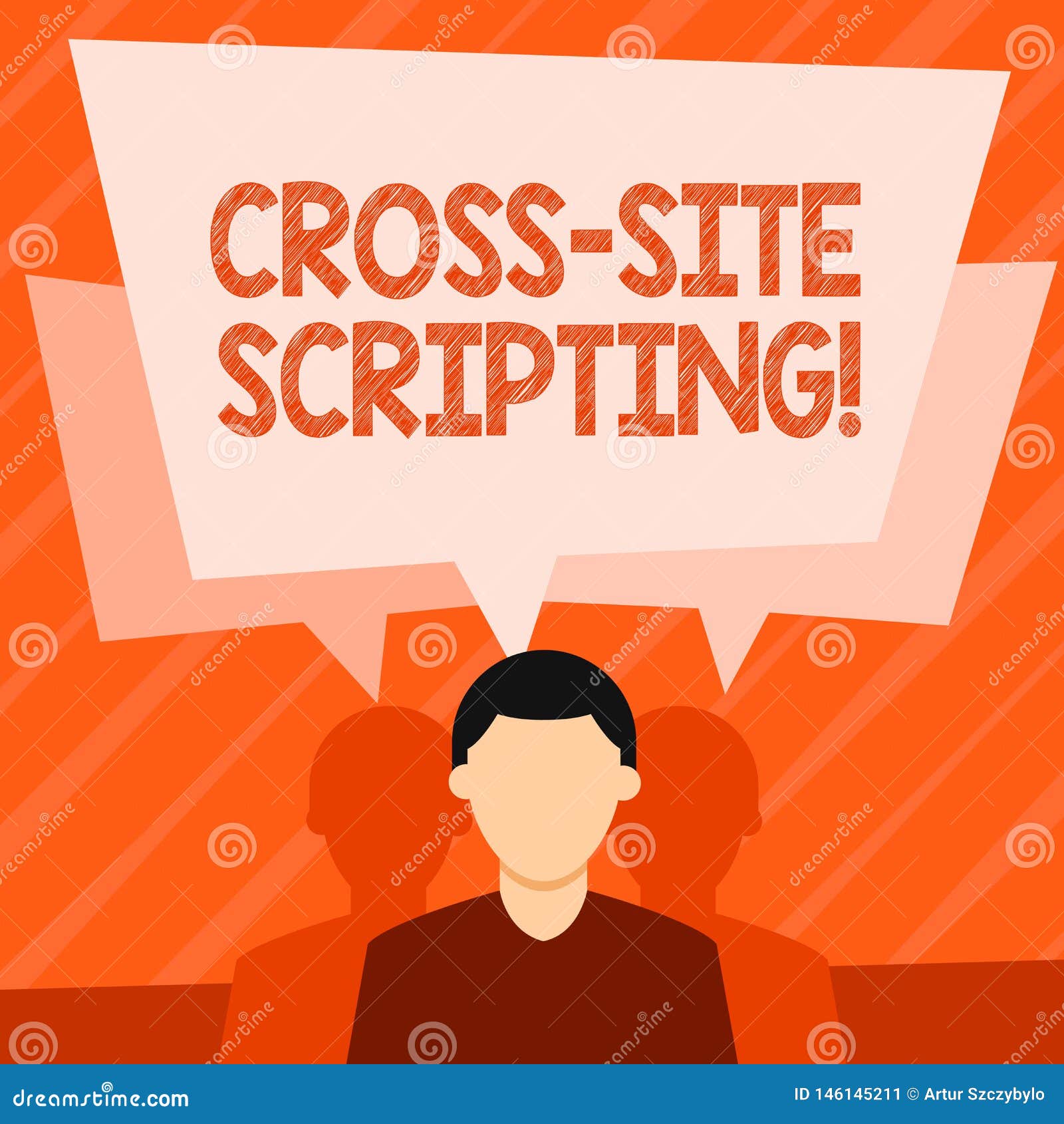XSS, Cross-site Scripting. Concept With Keyword, People And Icons. Flat Vector Illustration ...