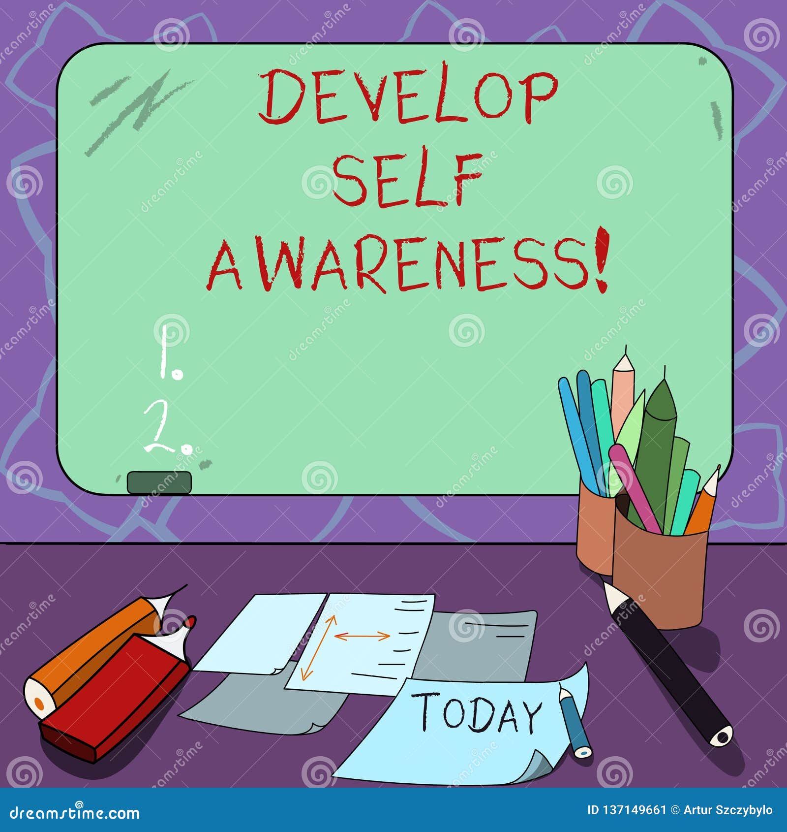 Word Writing Text Develop Self Awareness. Business Concept for Improve ...