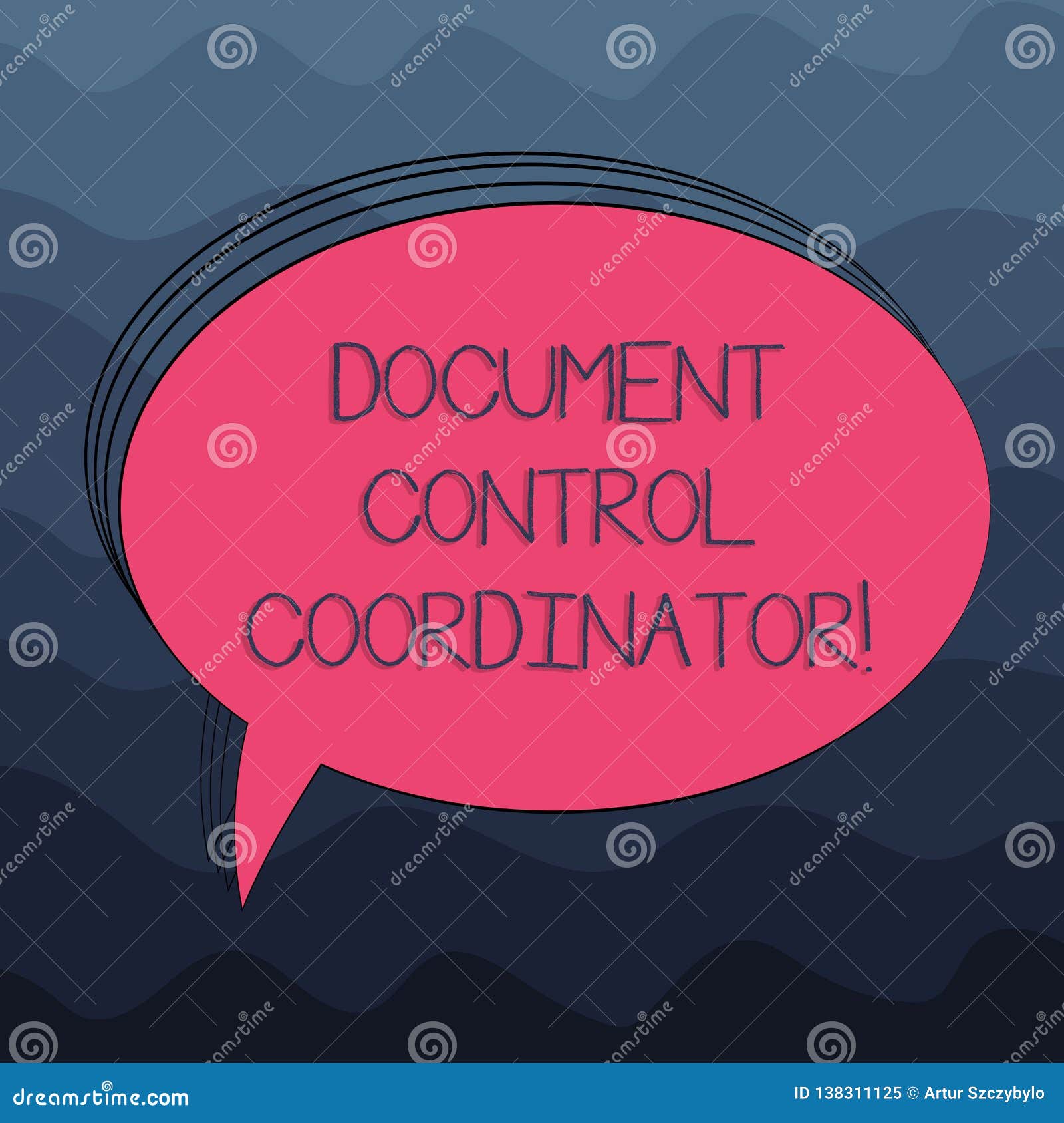 Word Writing Text Document Control Coordinator. Business Concept for ...