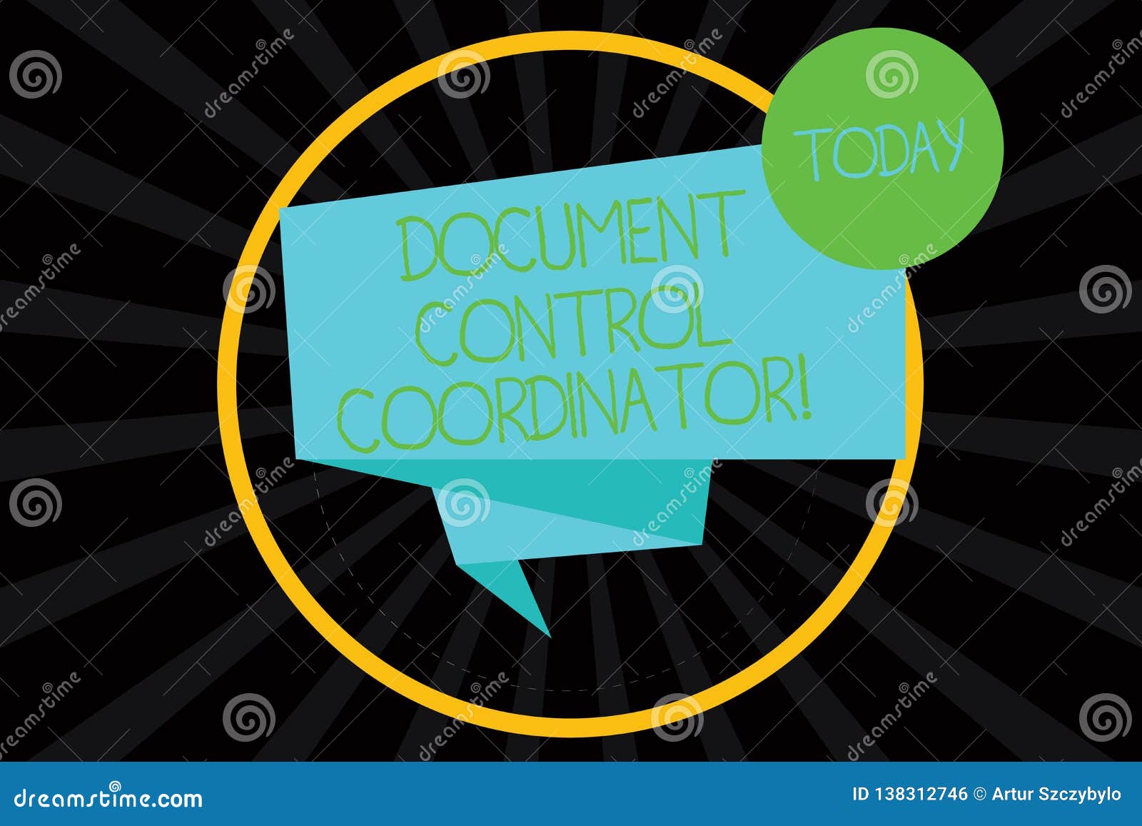 Word Writing Text Document Control Coordinator. Business Concept for ...