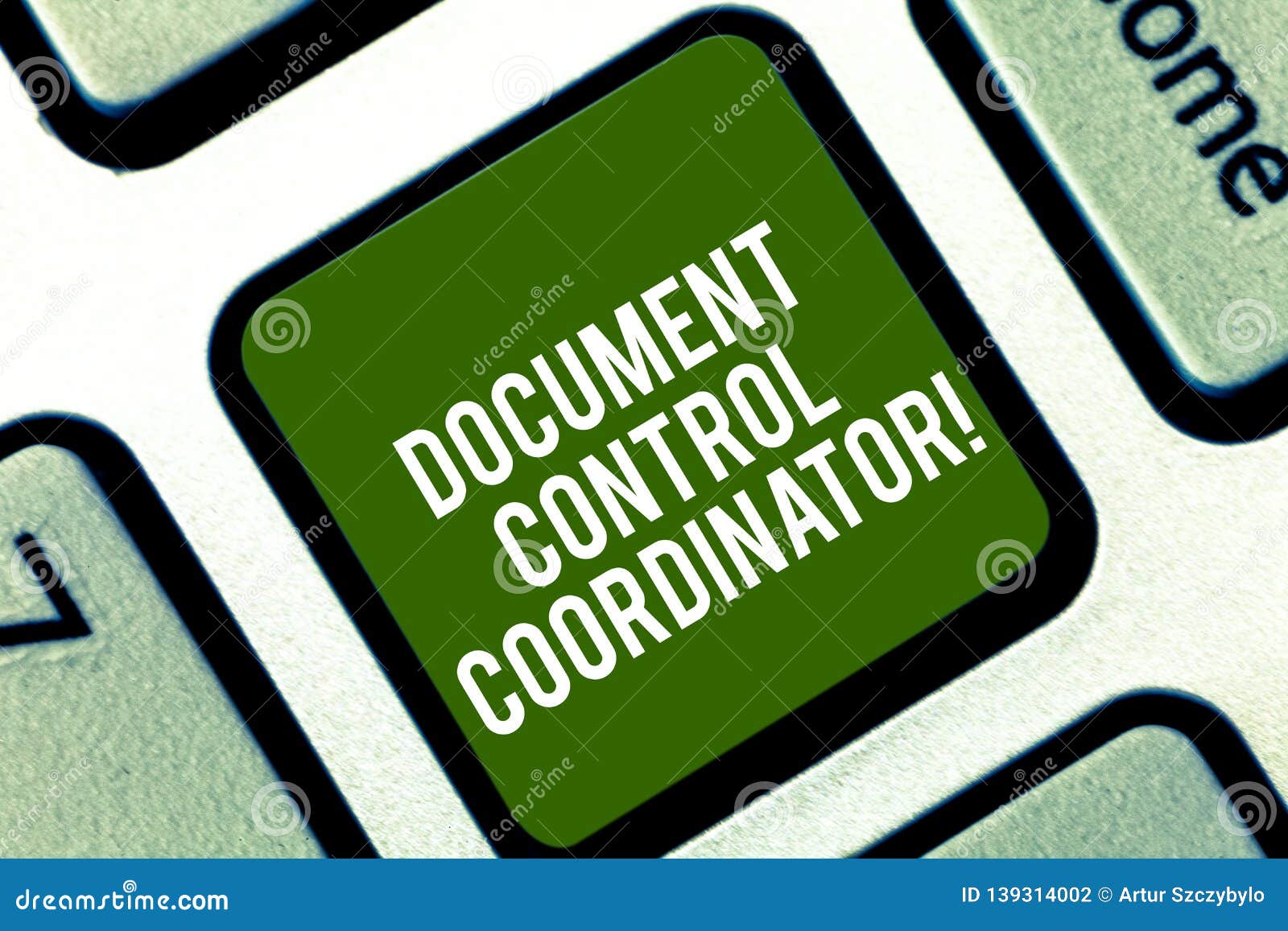 Word Writing Text Document Control Coordinator. Business Concept for ...