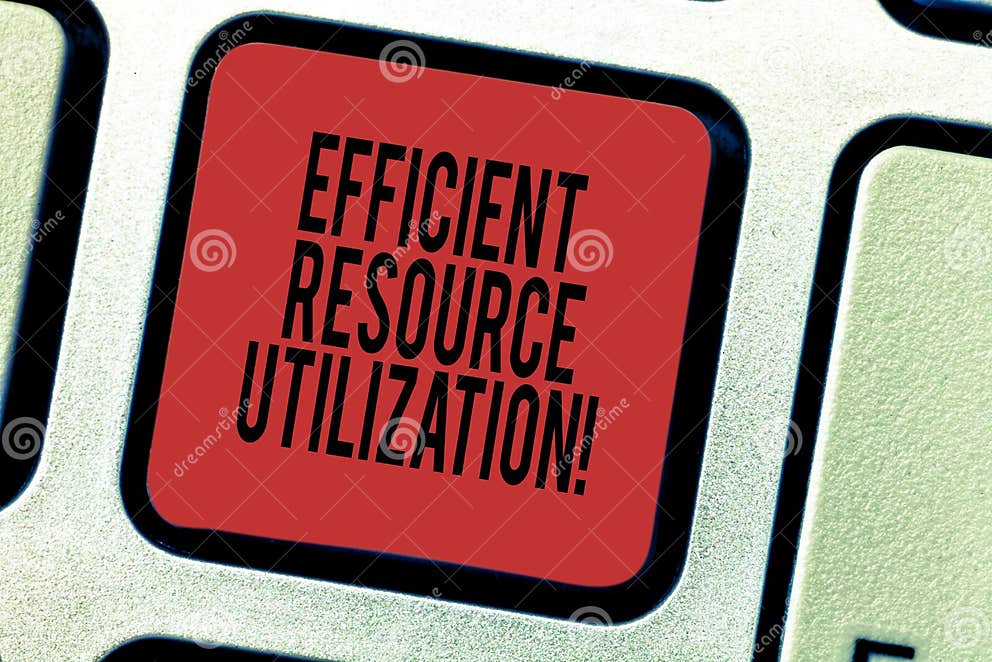 Word Writing Text Efficient Resource Utilization. Business Concept for Maximizing the ...