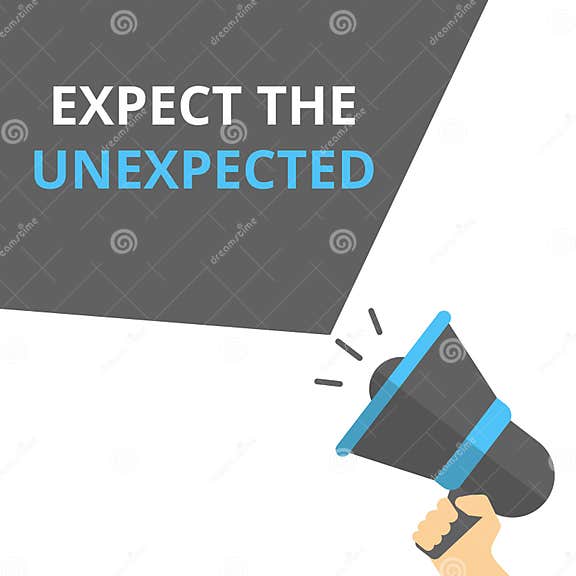 Word Writing Text Expect the Unexpected Stock Illustration ...