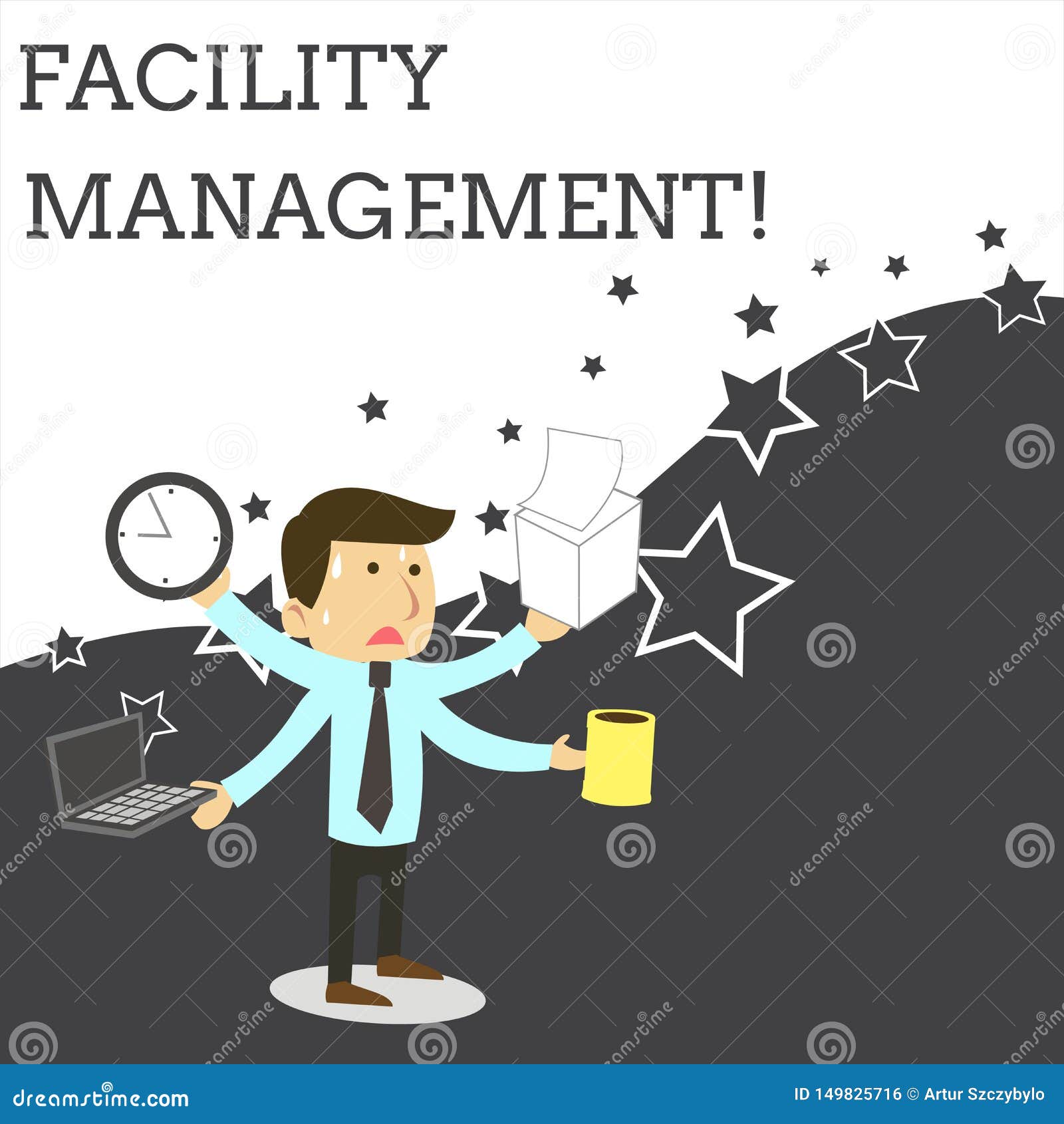 Maintenance And Facility Management Concept With House And Work Tools ...