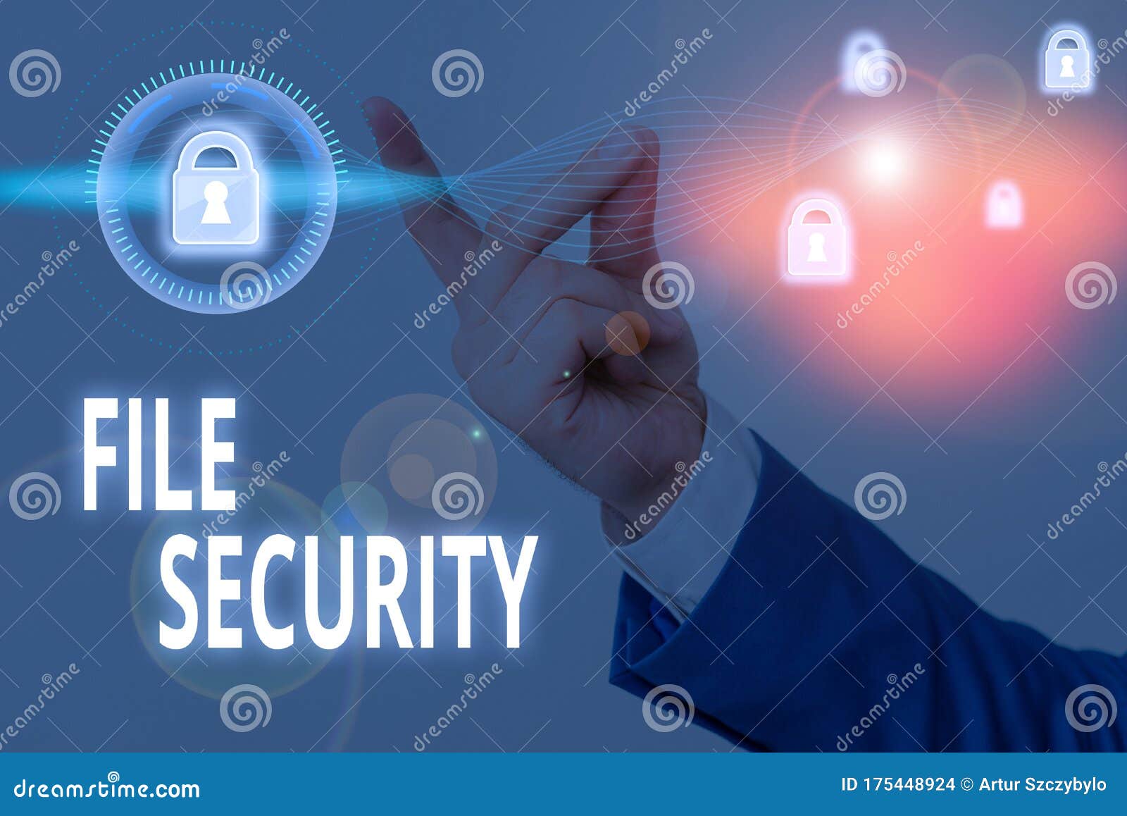 Word Writing Text File Security. Business Concept for Protecting ...
