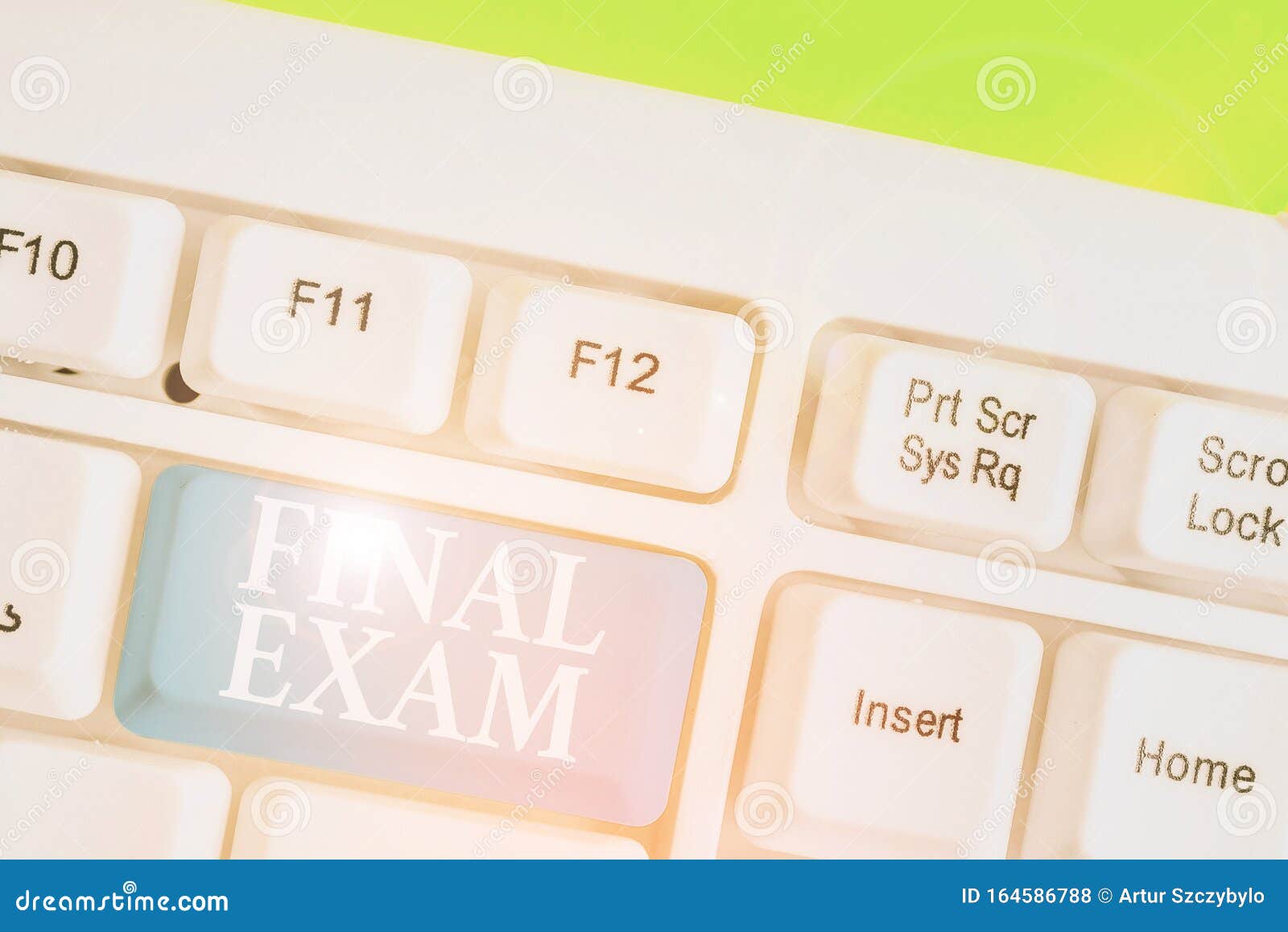 Word Writing Text Final Exam. Business Concept for Test Given To ...