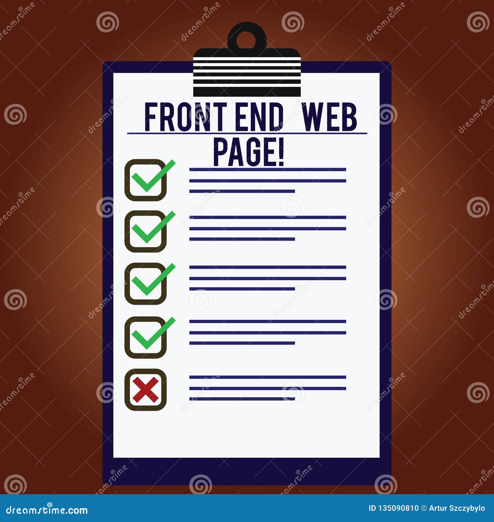 Word Writing Text Front End Web Page. Business Concept for Converting Data into Graphical ...