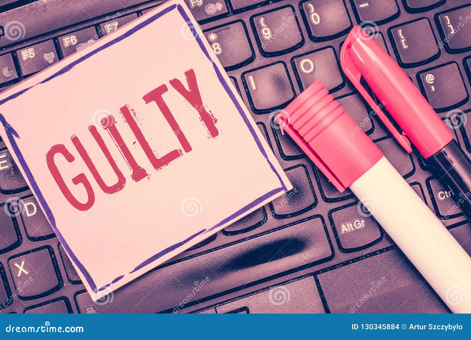 Word Writing Text Guilty. Business Concept for Culpable of or ...