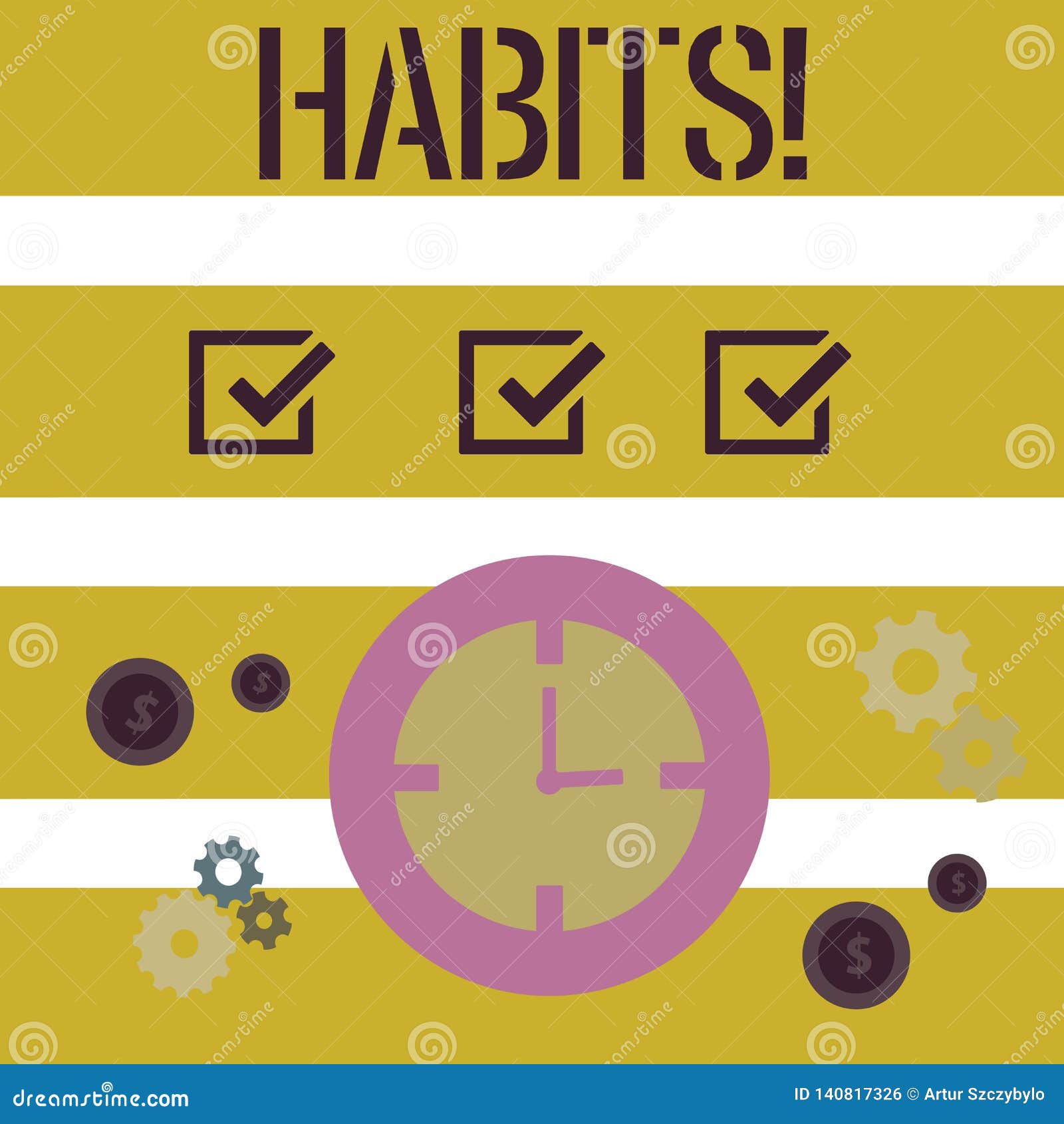 Word Writing Text Habits. Business Concept for Regular Tendency or ...