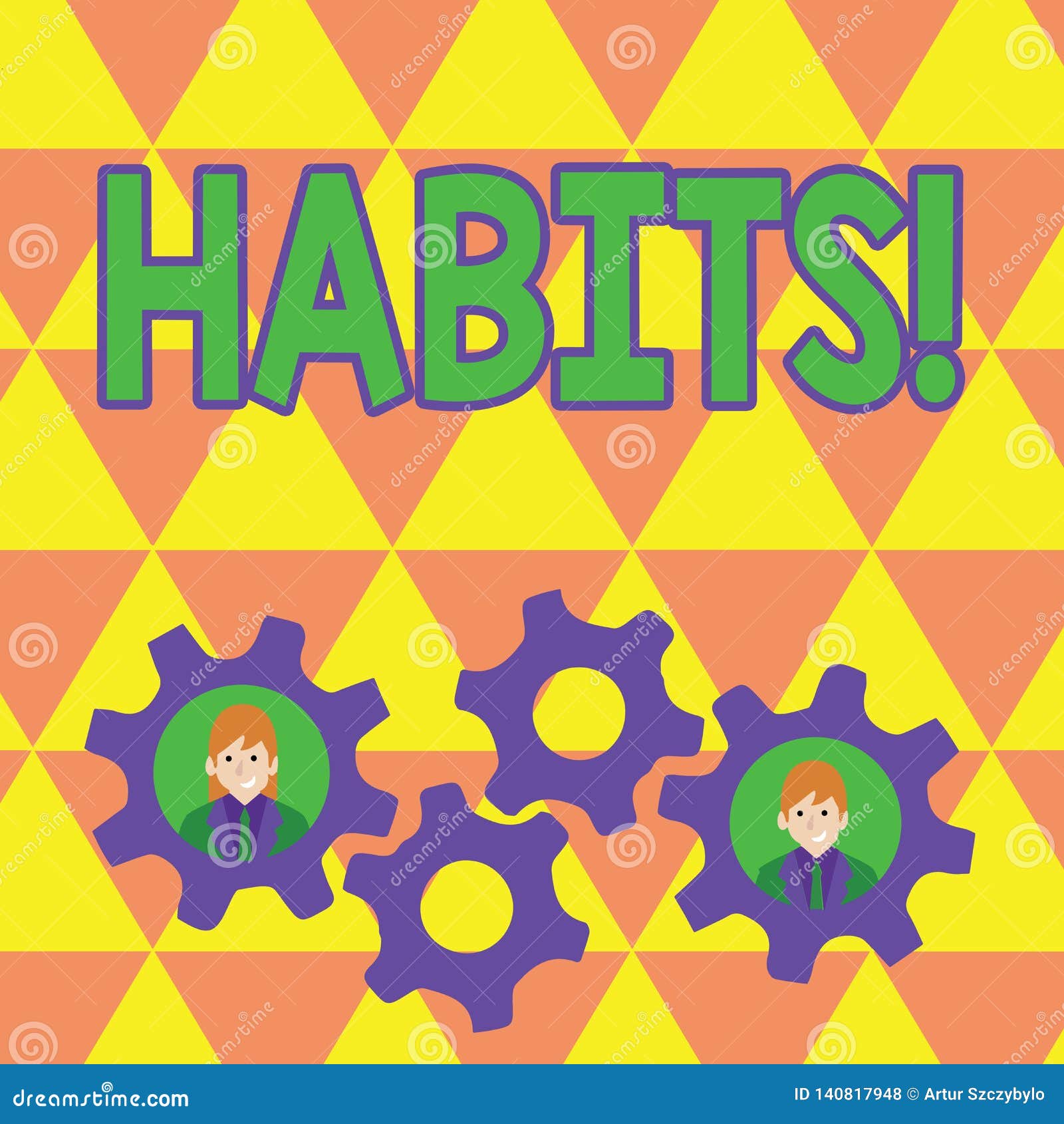 Word Writing Text Habits. Business Concept for Regular Tendency or ...