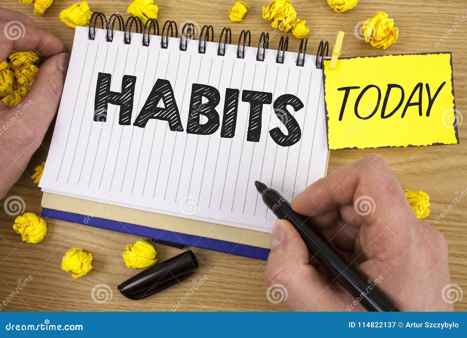 Word Writing Text Habits. Business Concept for Regular Tendency or ...