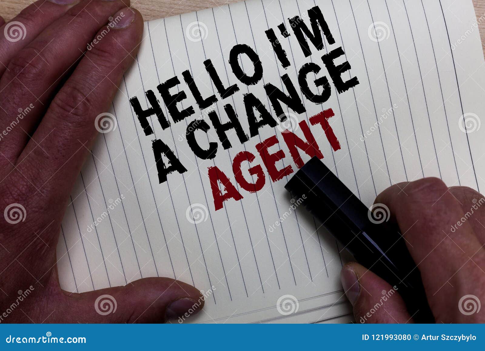 Word Writing Text Hello I am a Change Agent. Business Concept for ...