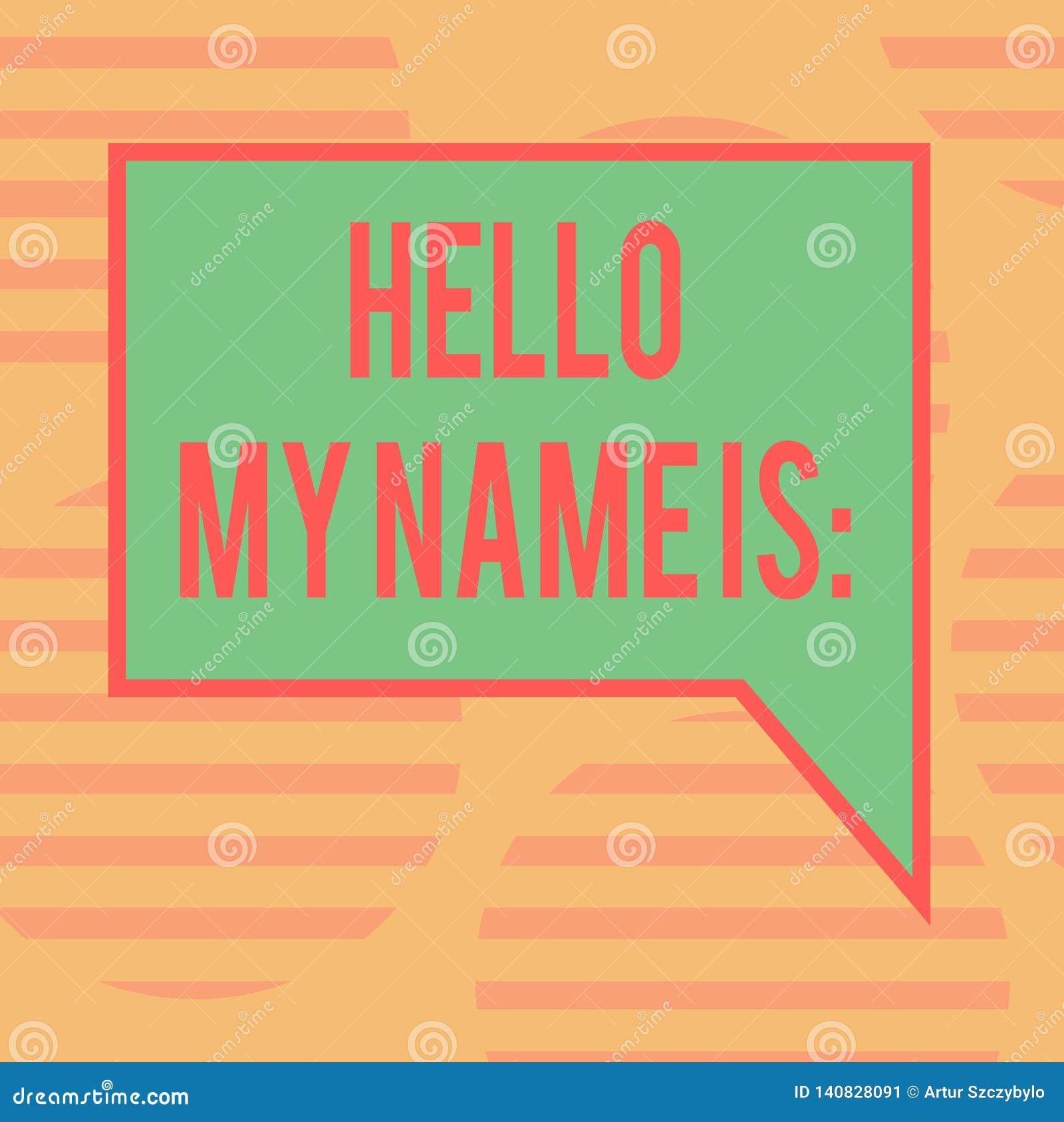 Word Writing Text Hello My Name is. Business Concept for Meeting ...