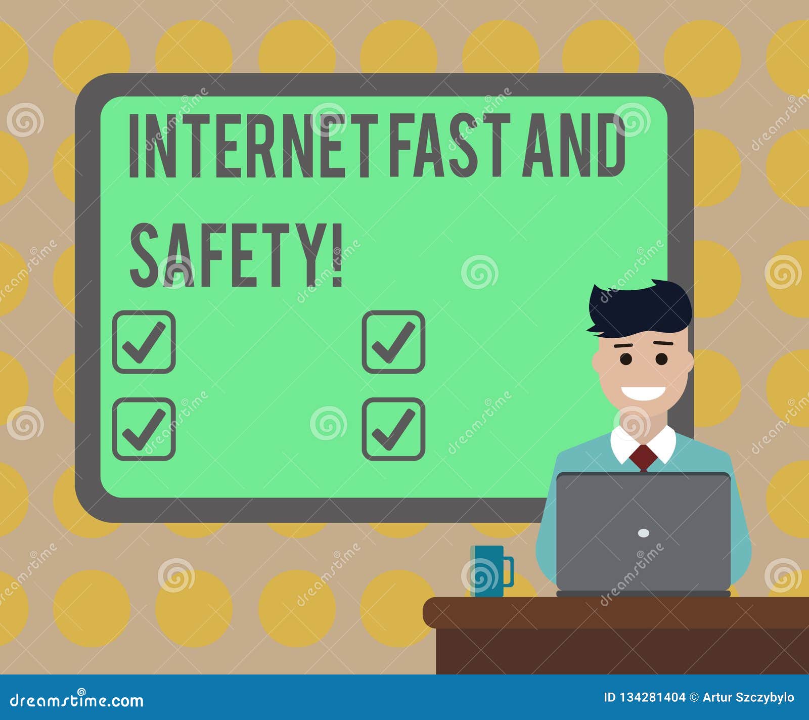 Word Writing Text Internet Fast and Safety. Business Concept for High ...