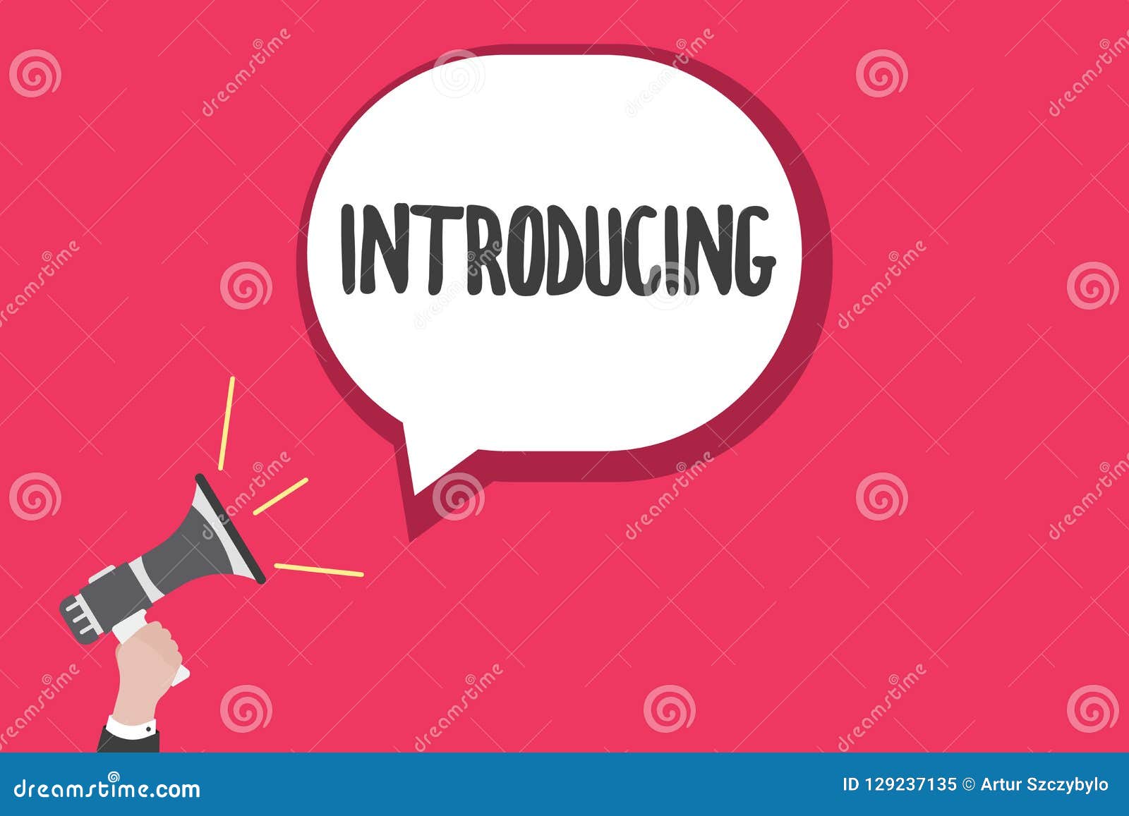 Word Writing Text Introducing. Business Concept for Presenting a Topic ...