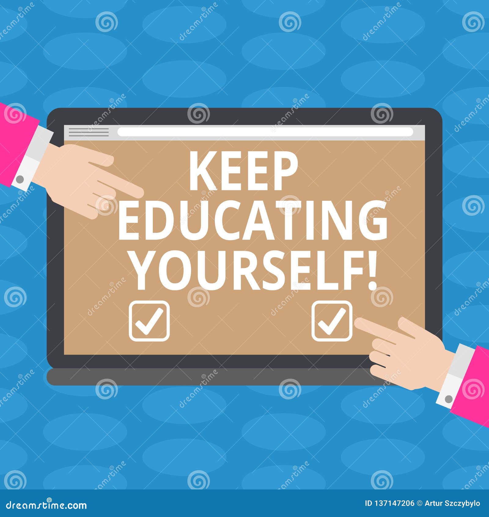 Word Writing Text Keep Educating Yourself. Business Concept for Never ...