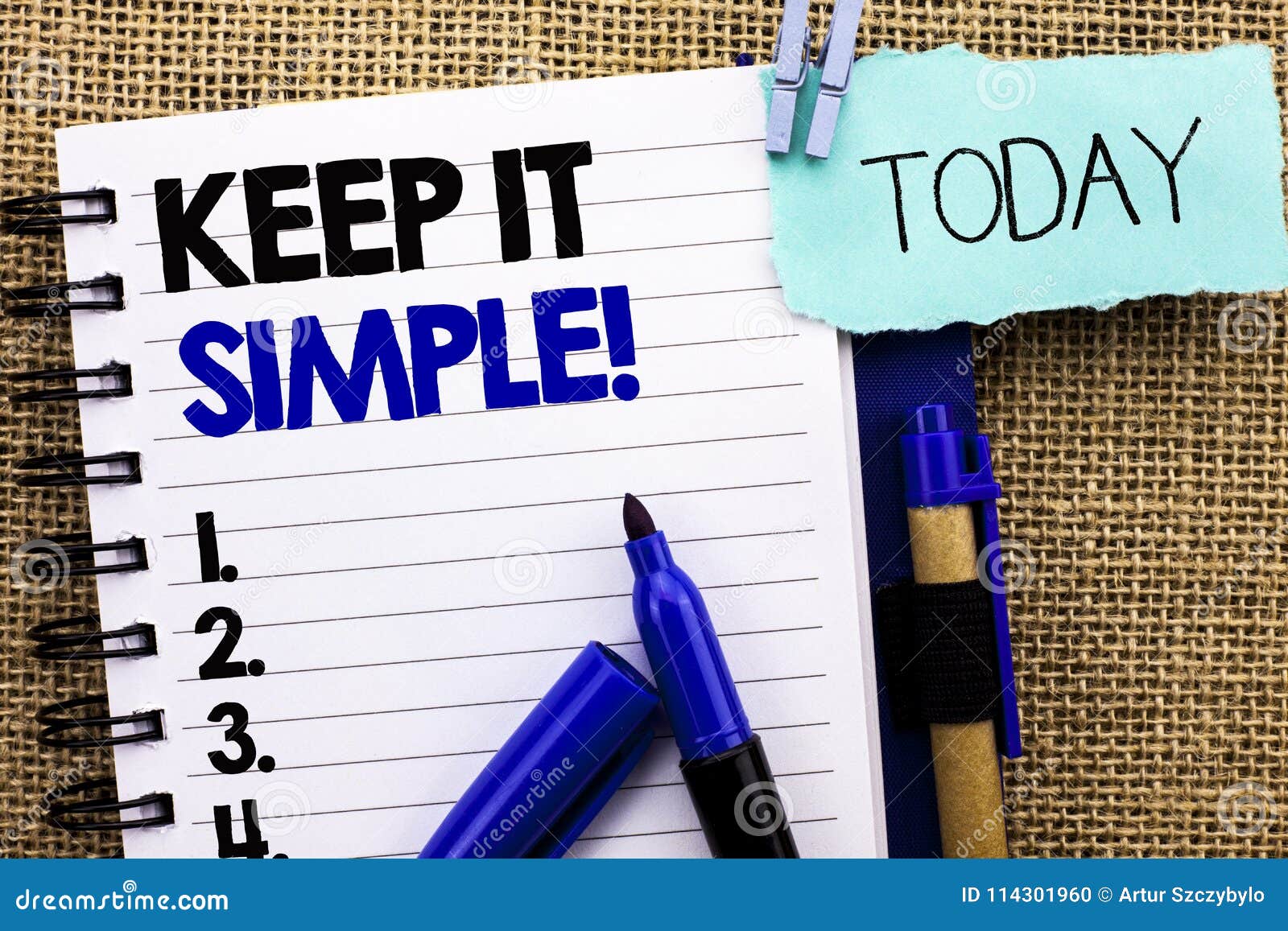 Word Writing Text Keep it Simple Motivational Call. Business Concept ...