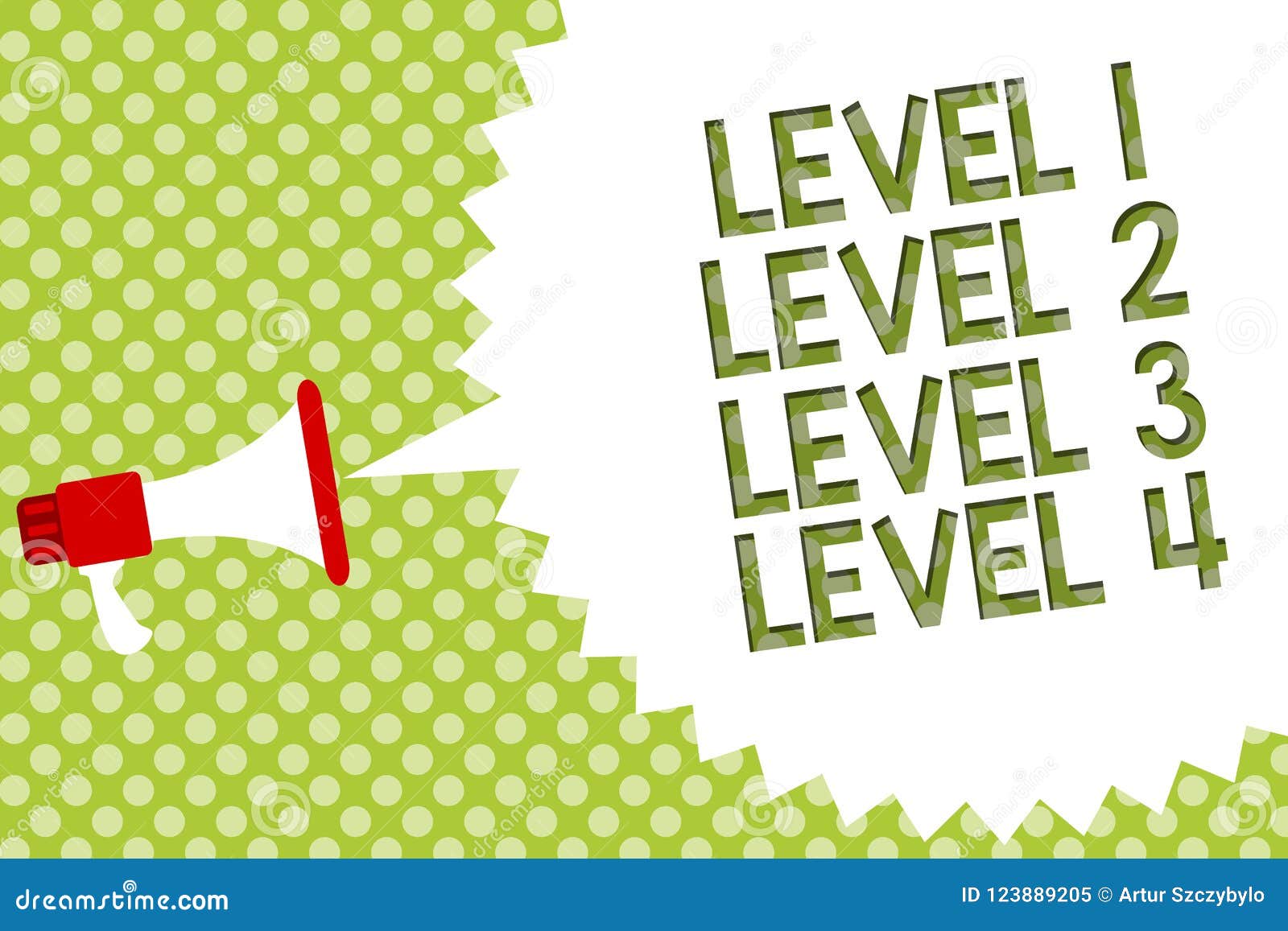 Word Writing Text Level 1 Level 2 Level 3 Level 4. Business Concept for ...