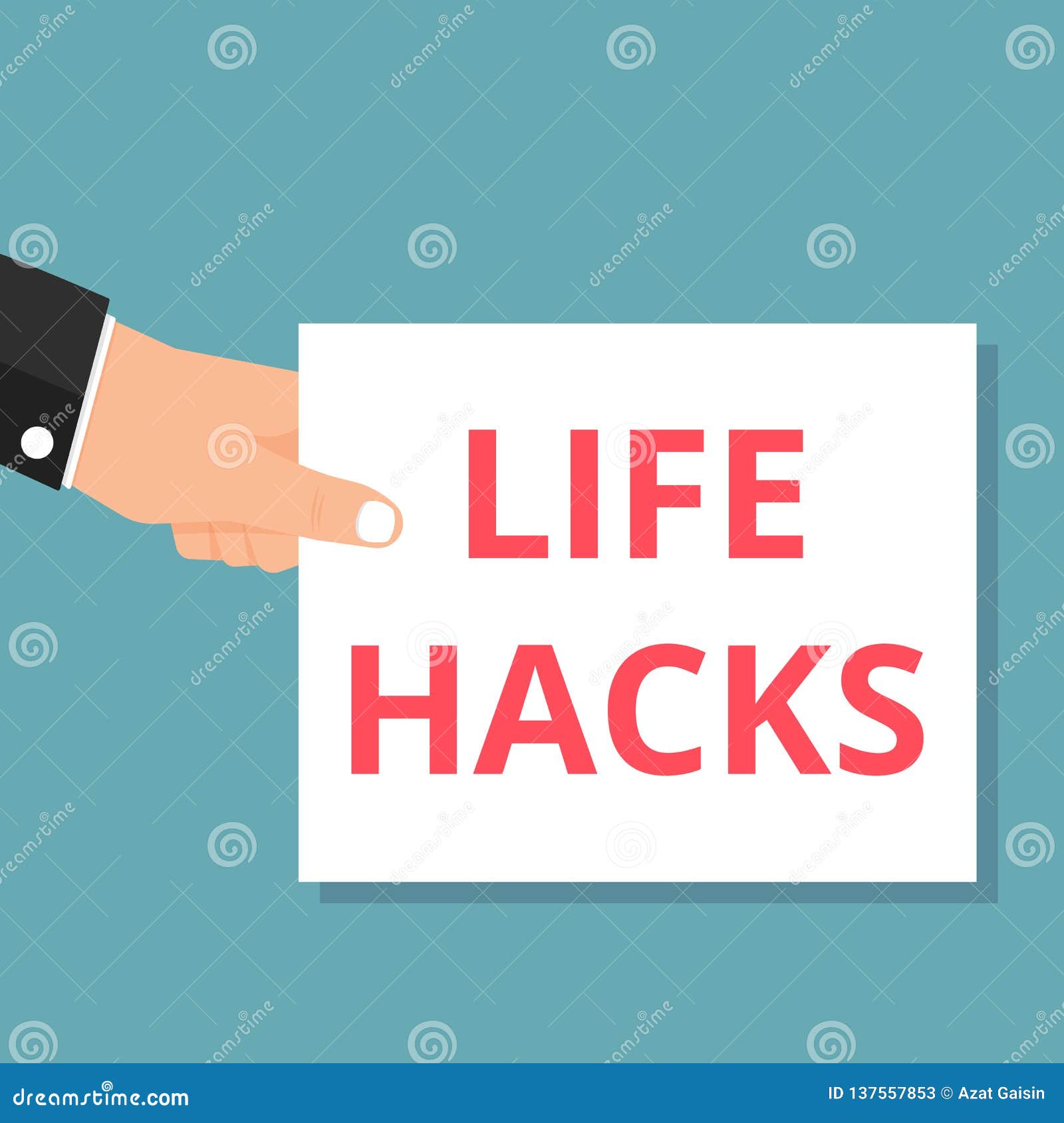 Word Writing Text Life Hacks Stock Illustration - Illustration of ...