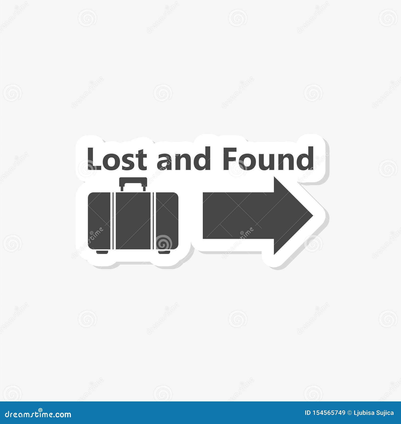 Word Writing Text Lost and Found Sticker Stock Vector - Illustration of ...