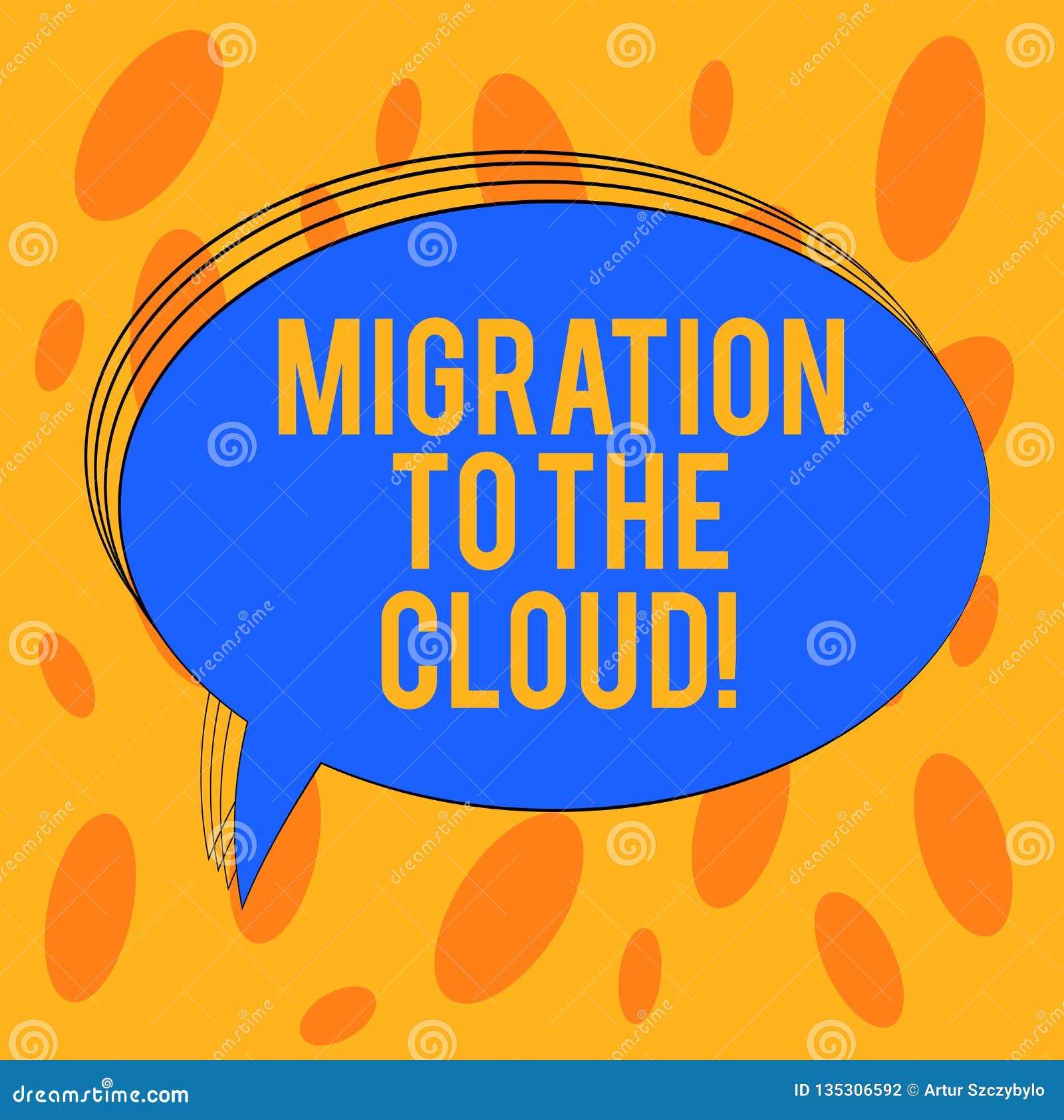 Word Writing Text Migration To the Cloud. Business Concept for Transfer ...