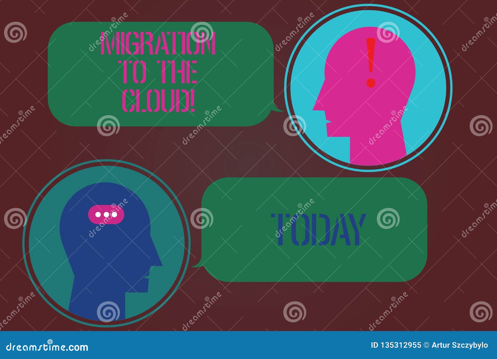 Word Writing Text Migration To the Cloud. Business Concept for Transfer ...