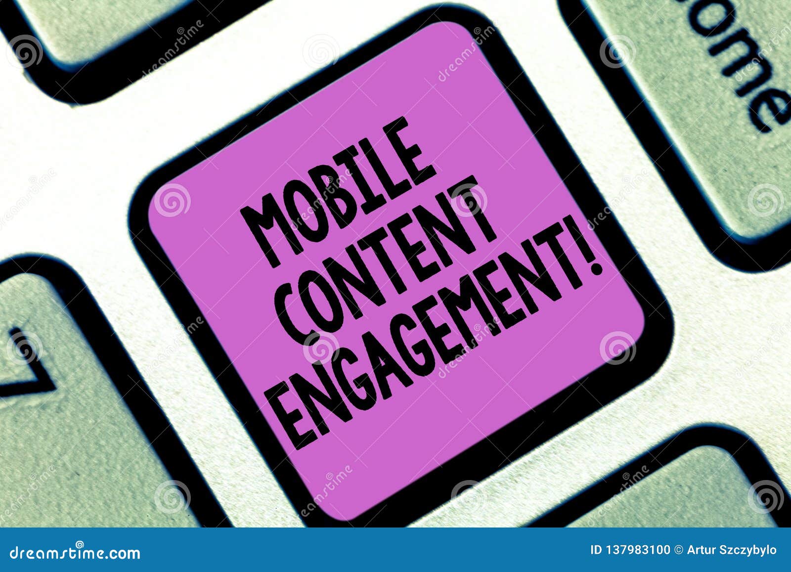 Word Writing Text Mobile Content Engagement. Business Concept for ...