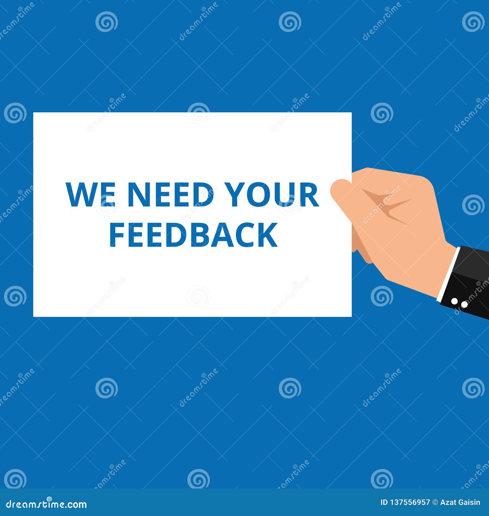 Word Writing Text we Need Your Feedback Stock Illustration ...