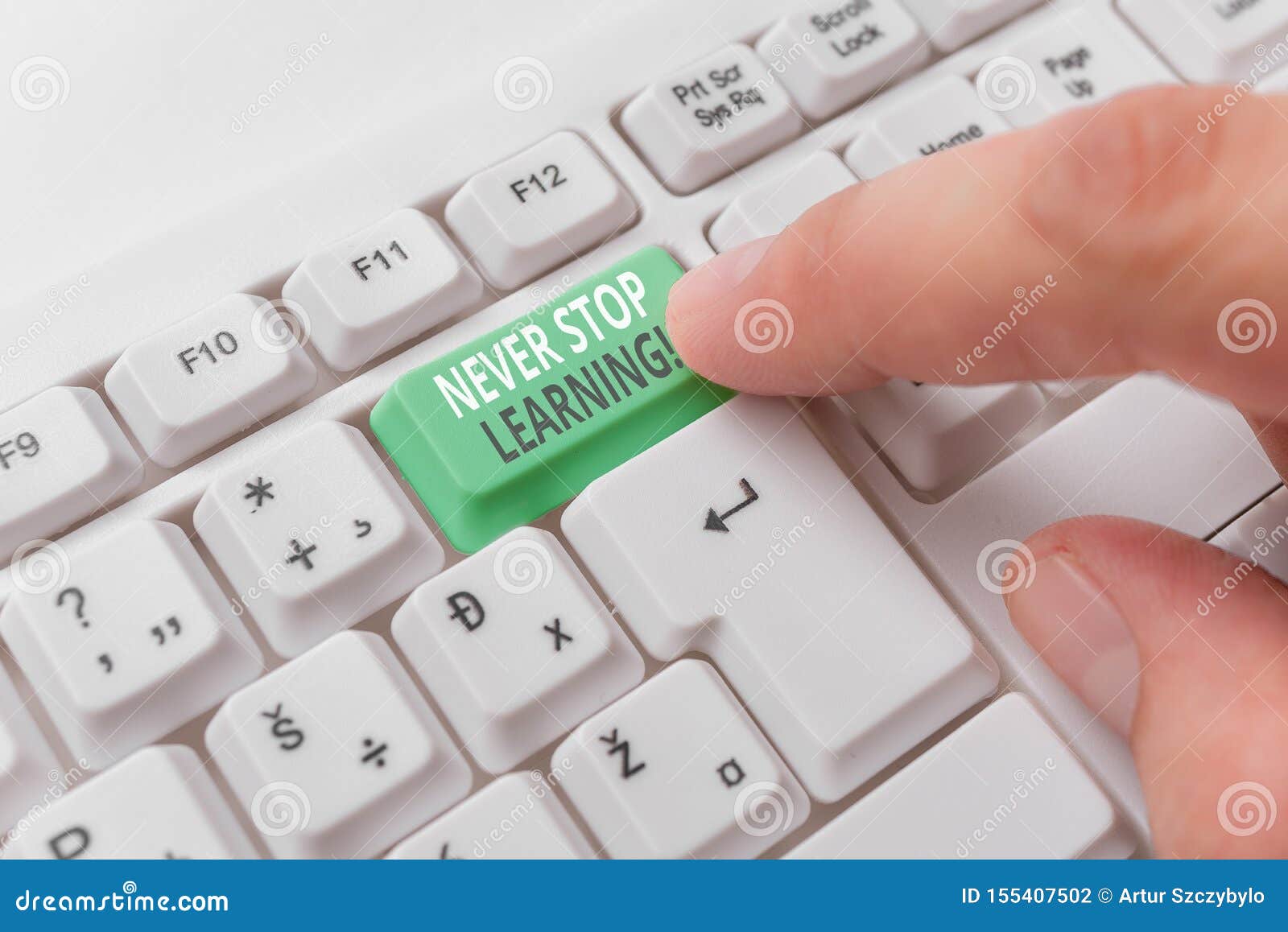 Word Writing Text Never Stop Learning. Business Concept for Keep on ...