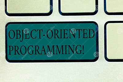 Word Writing Text Object Oriented Programming. Business Concept for Language Model Objects ...
