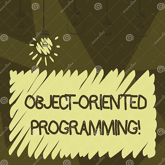 Word Writing Text Object Oriented Programming. Business Concept for Language Model Objects ...