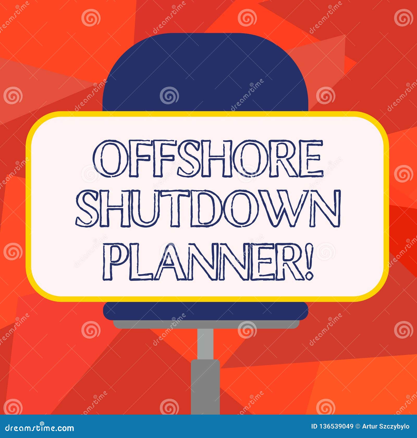 Word Writing Text Offshore Shutdown Planner. Business Concept for ...