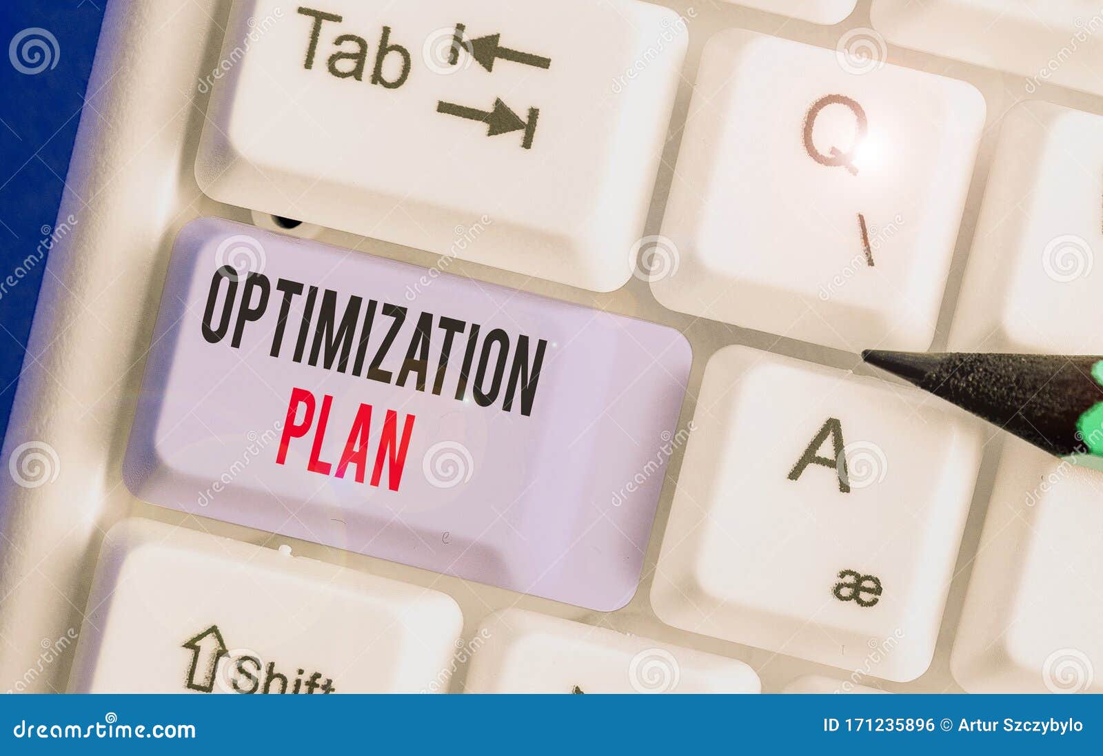 Word Writing Text Optimization Plan. Business Concept for Finding an ...