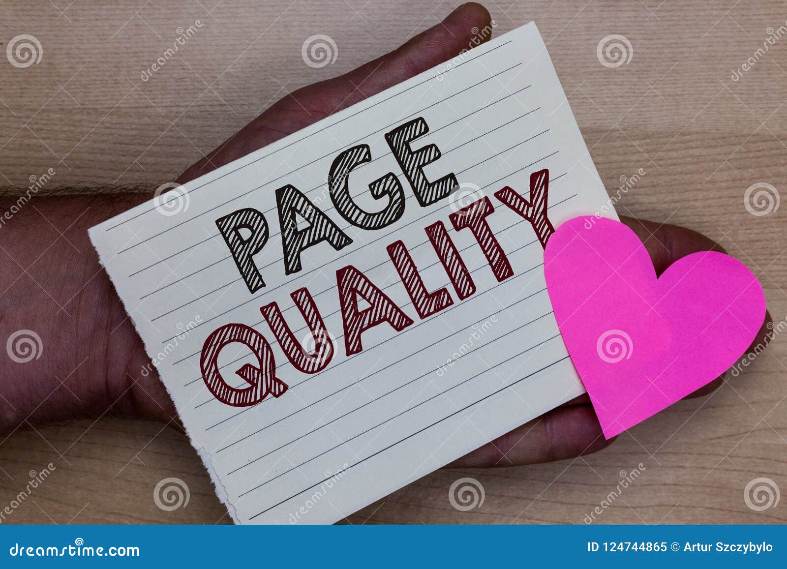 Word Writing Text Page Quality. Business Concept for Effectiveness of a ...