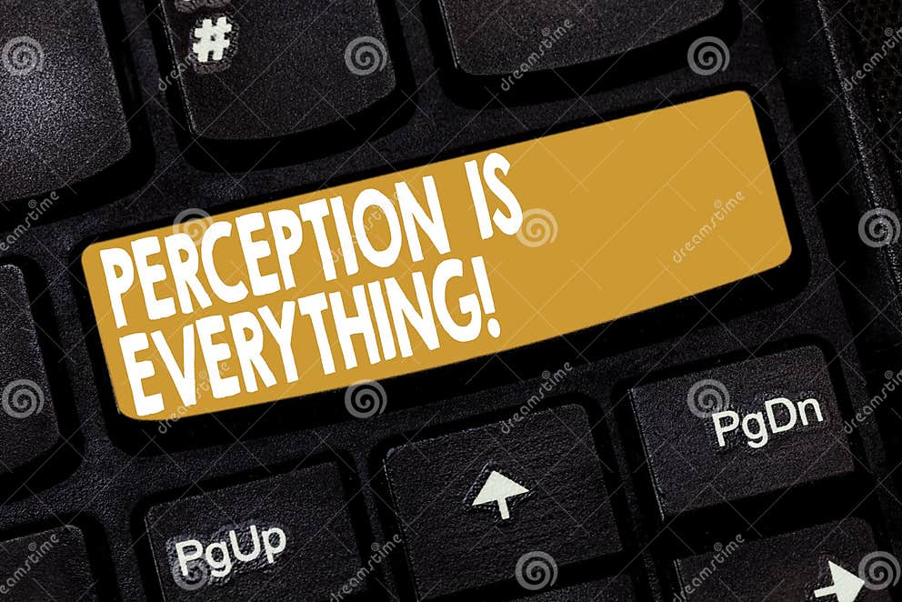 Word Writing Text Perception is Everything. Business Concept for How we ...