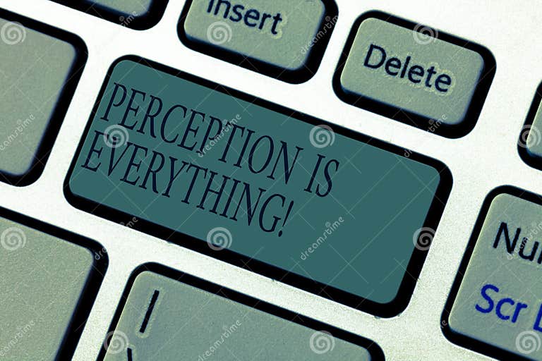 Word Writing Text Perception is Everything. Business Concept for How we ...
