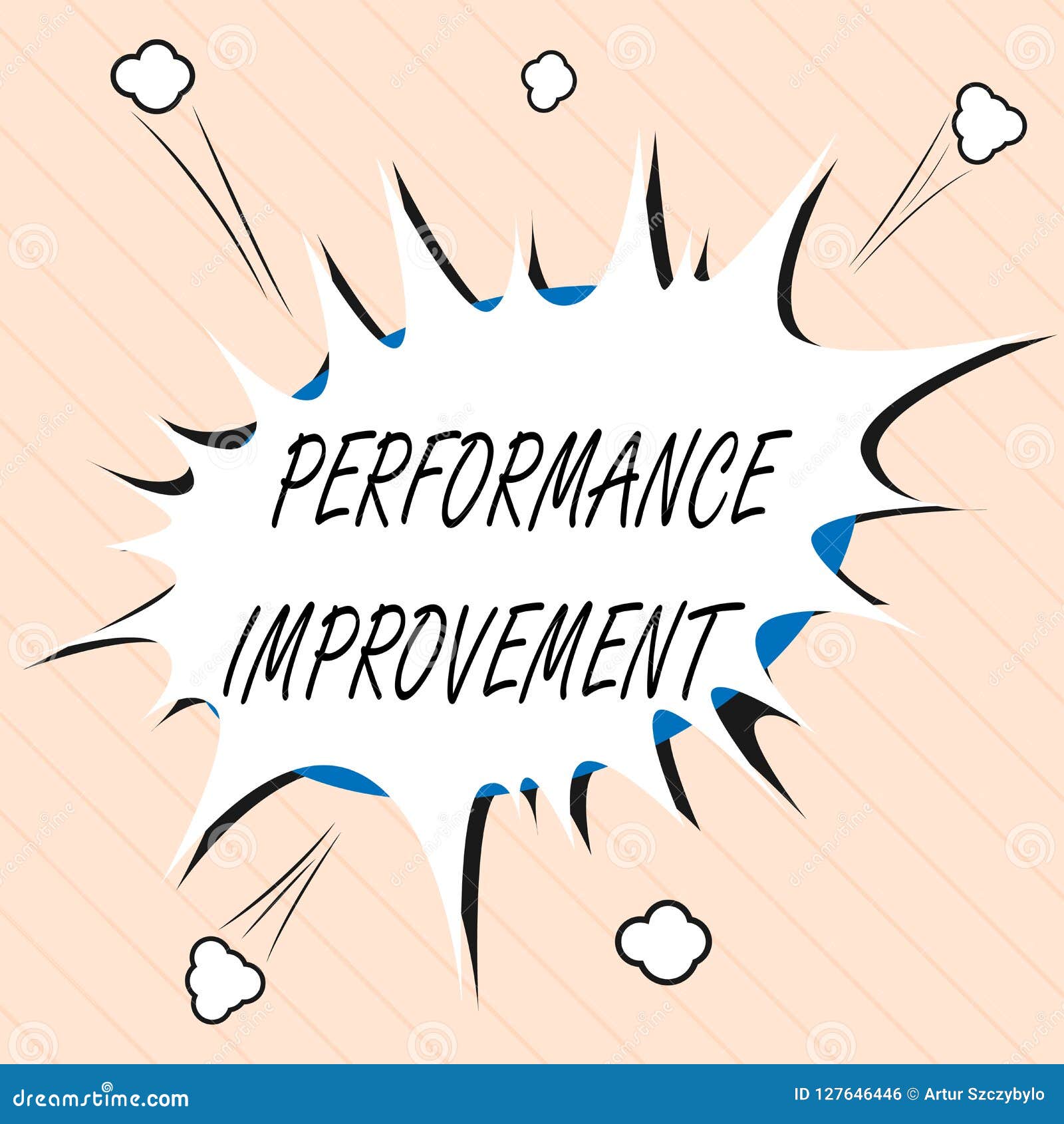 Word Writing Text Performance Improvement. Business Concept for Measure ...